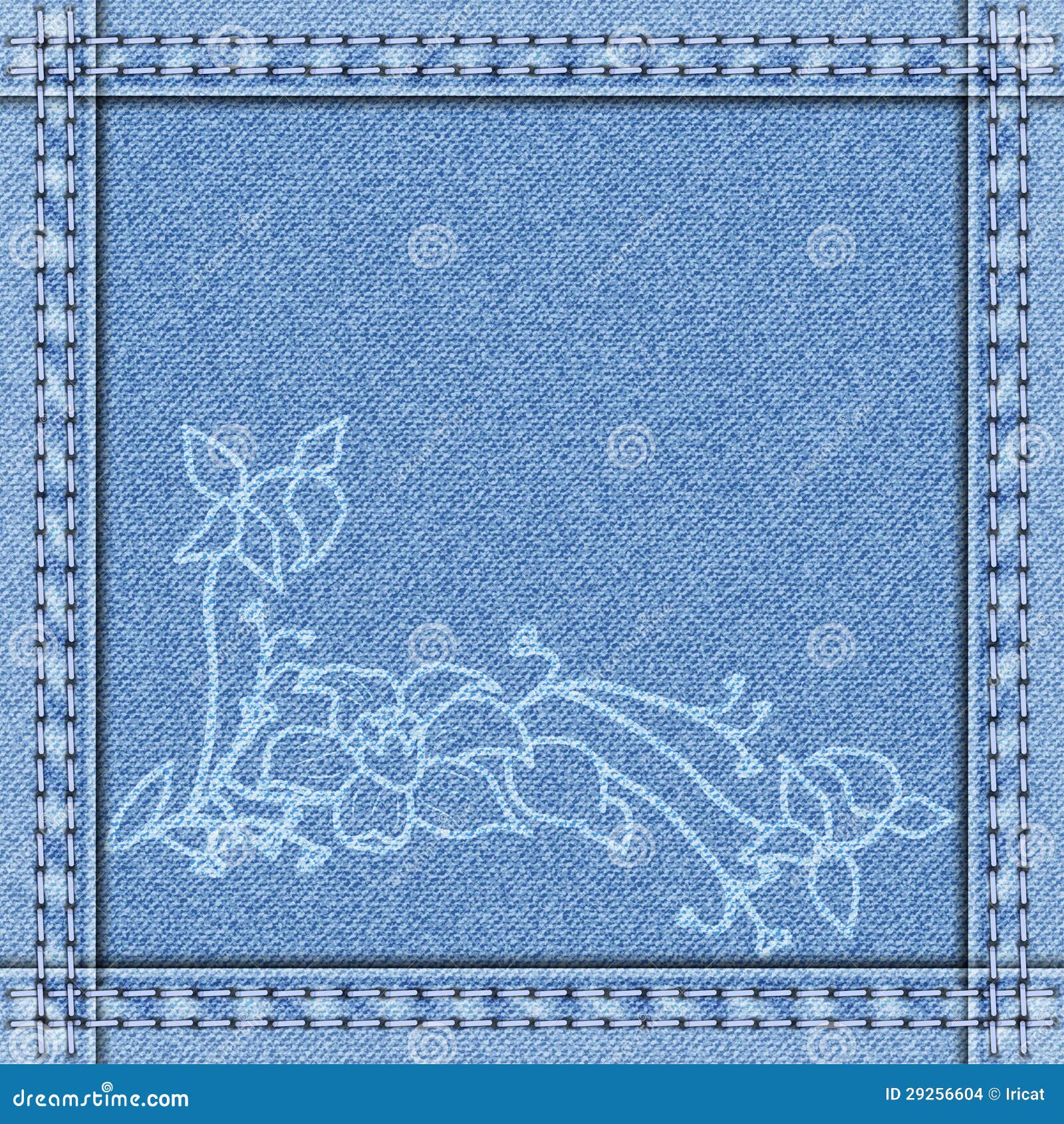 Jeans border stock vector. Illustration of cotton, grunge - 29256604