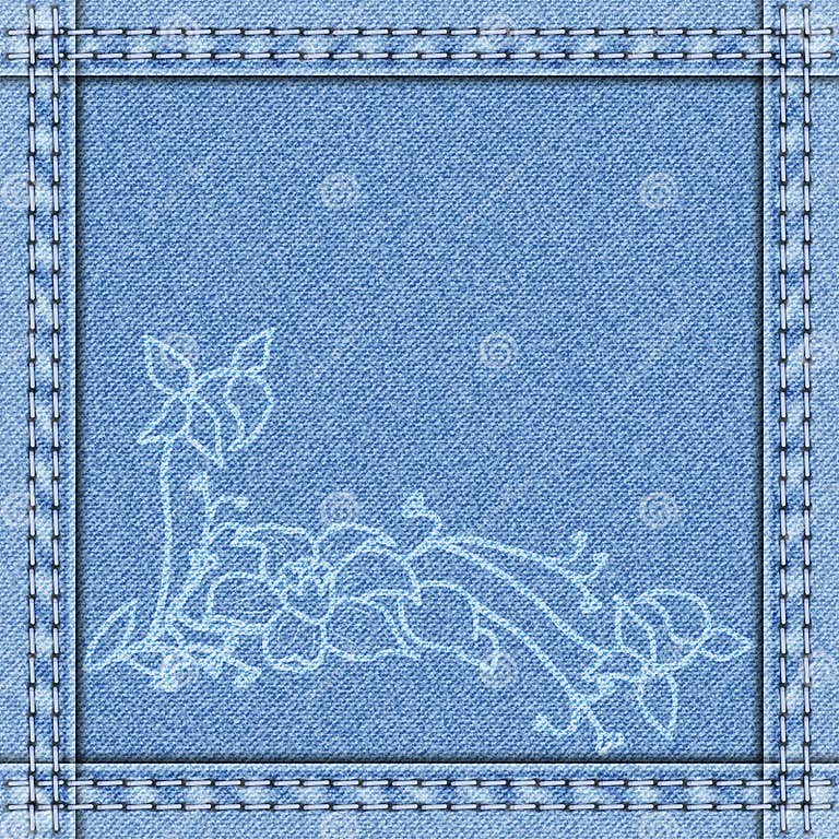 Jeans border stock vector. Illustration of cotton, grunge - 29256604