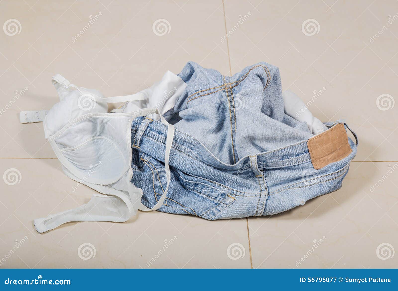 Jeans And Bra Stock Photo - Image: 56795077