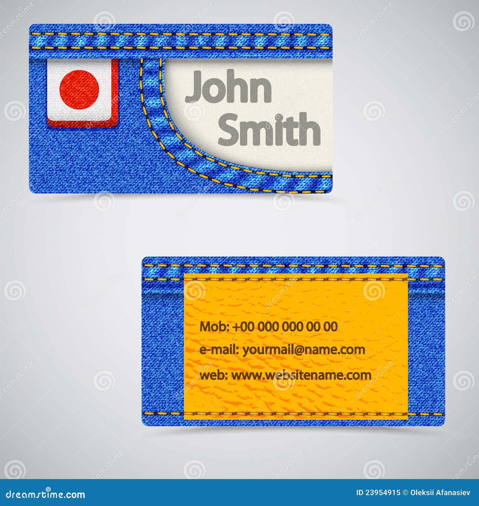 Jeans business card stock vector. Illustration of corporate - 23954915