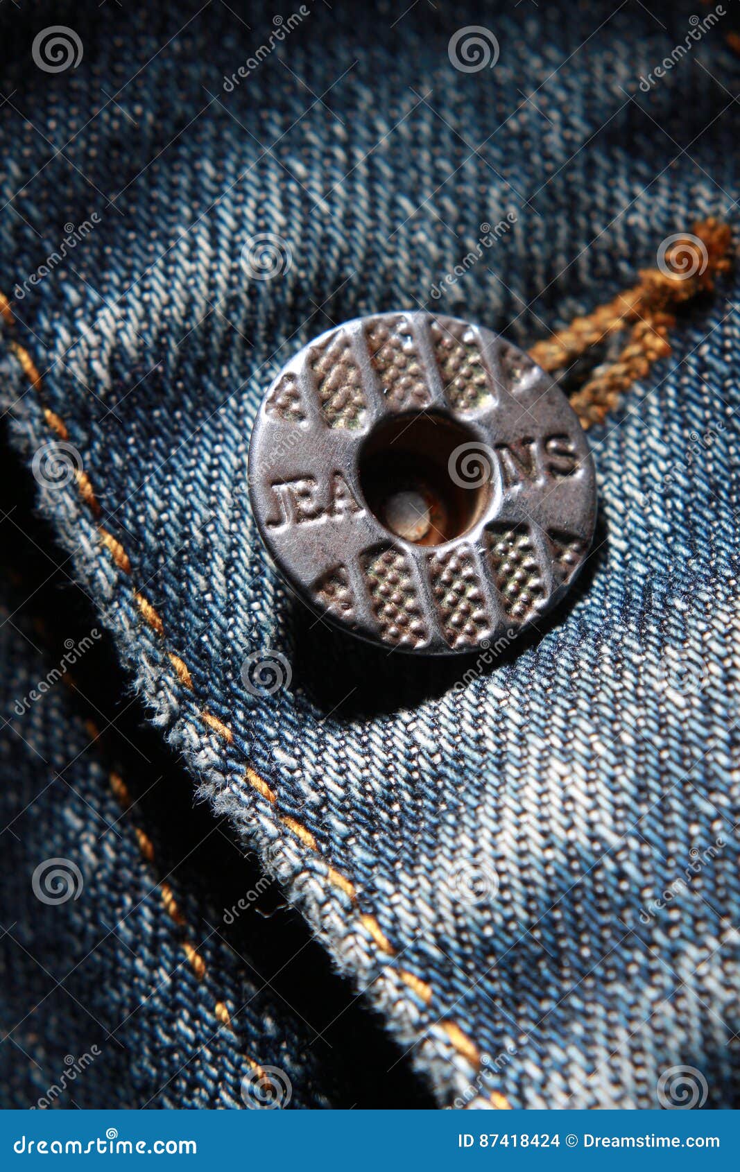 Jeans and the button stock photo. Image of metal, button - 87418424