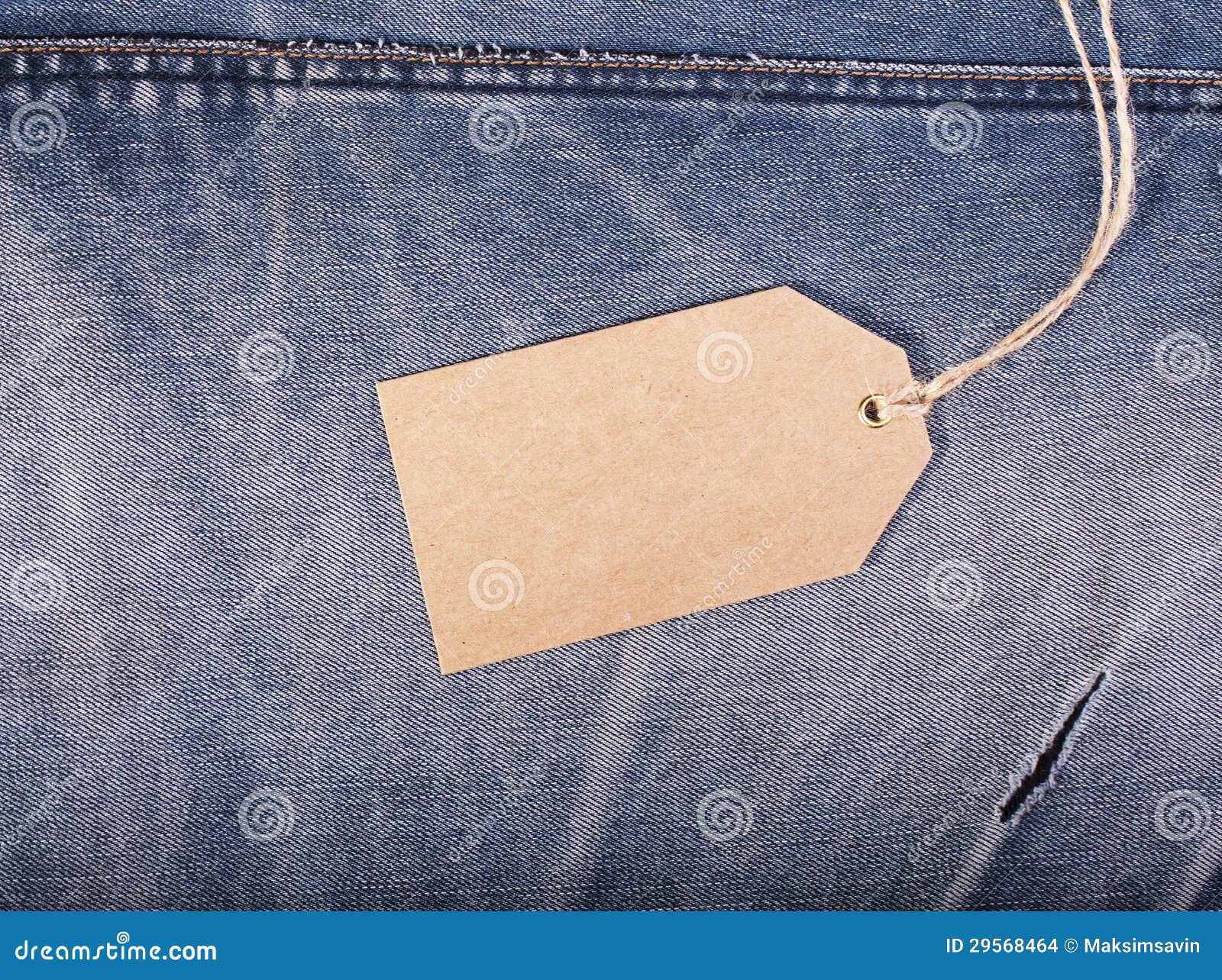 Jeans with Cardboard Labels Stock Photo - Image of indigo, acid: 29568464