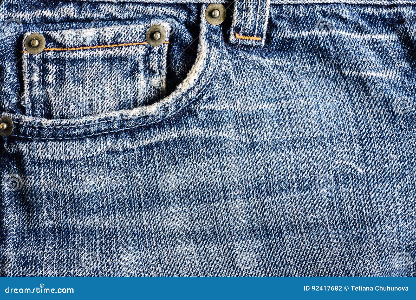 Jeans Close-up, Old, Pocket Back, Front, Crumpled, Ragged. Stock Photo ...