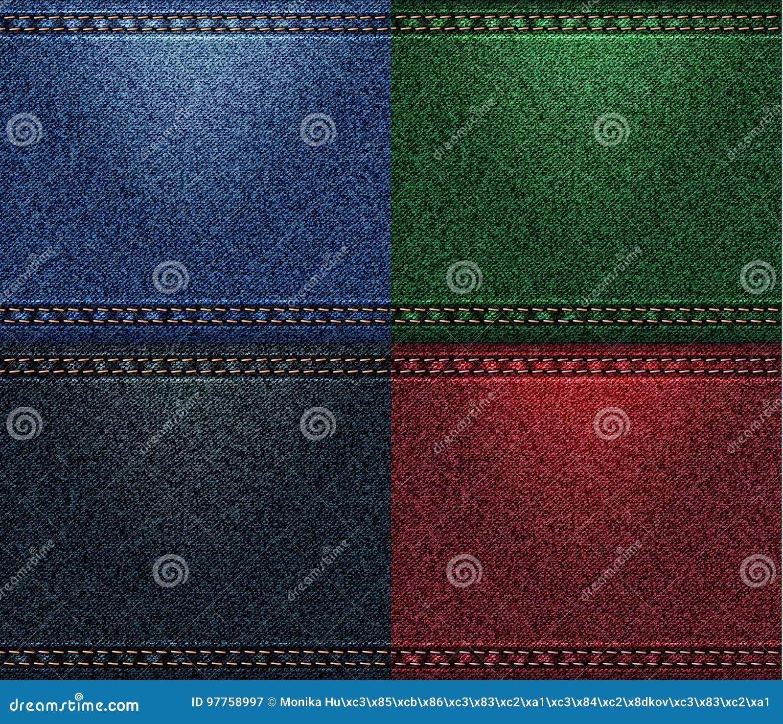 Jeans collection colors stock vector. Illustration of color - 97758997