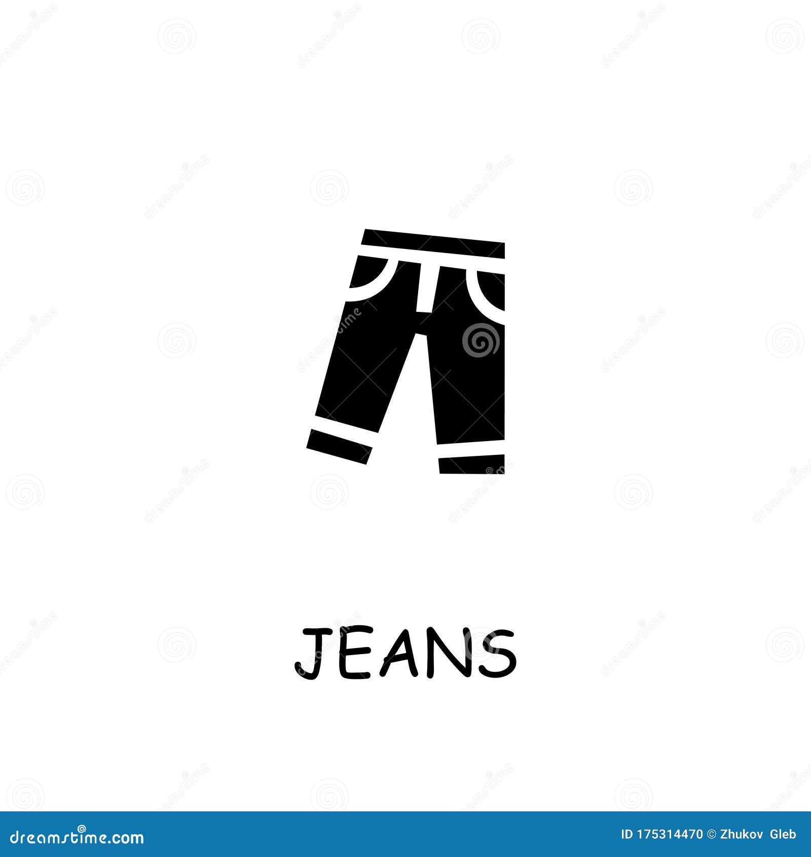 Jeans flat vector icon stock illustration. Illustration of icons ...