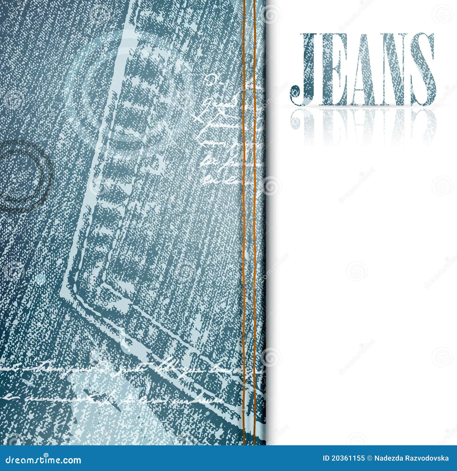 Jeans frame stock vector. Illustration of tattered, pocket - 20361155