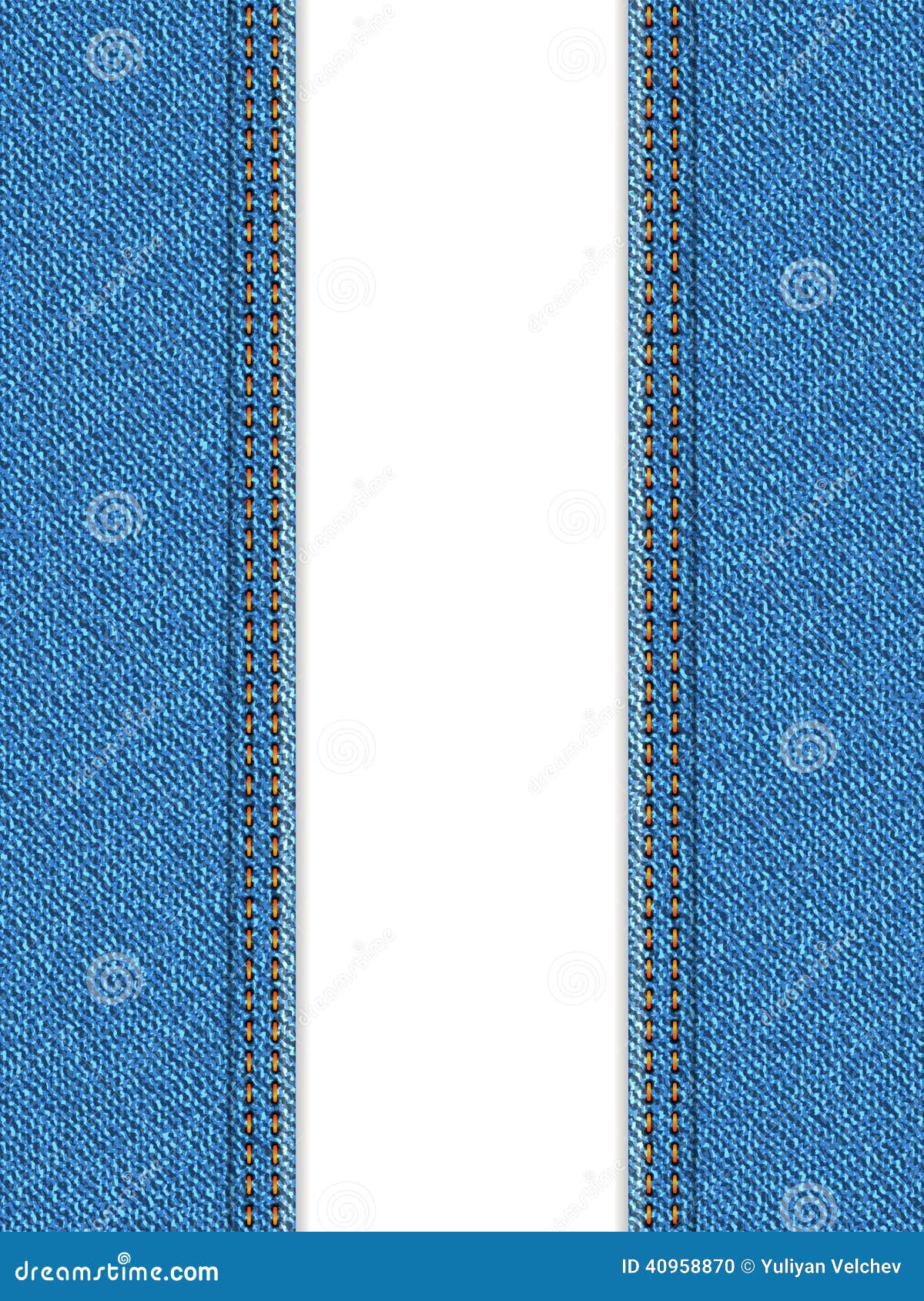 Jeans frame vertical stock vector. Illustration of space - 40958870