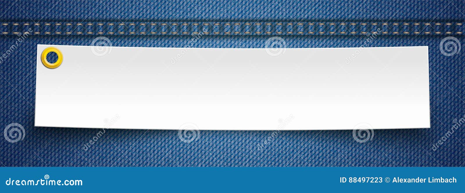 Jeans Header Paper Label stock vector. Illustration of natural - 88497223