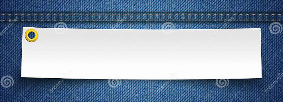 Jeans Header Paper Label stock vector. Illustration of natural - 88497223