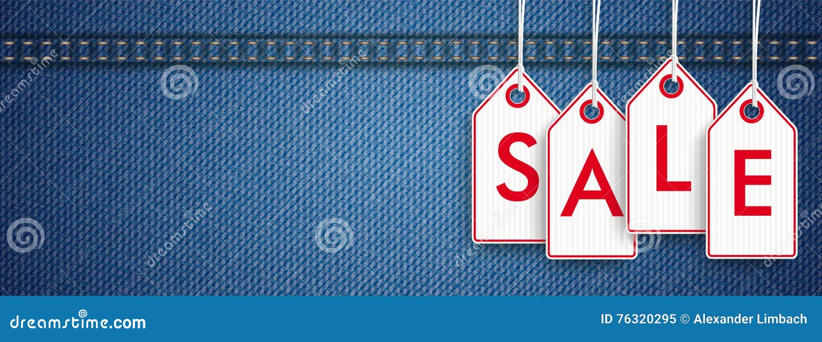 Jeans Header Price Stickers Sale Stock Vector - Illustration of header ...