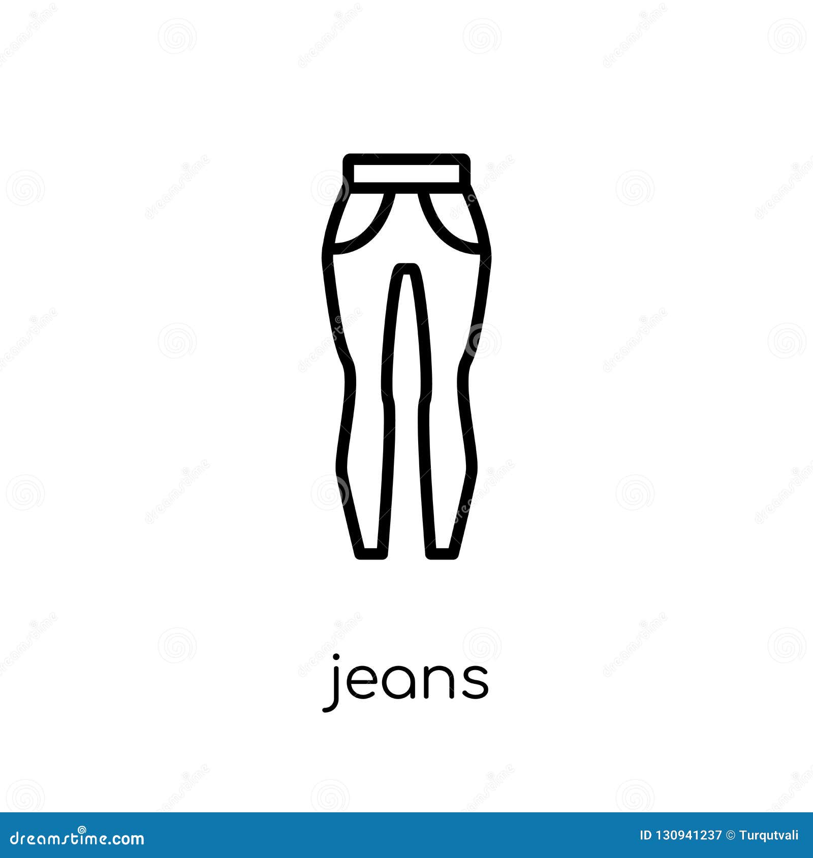 Jeans Icon from Collection. Stock Vector - Illustration of jeans, line ...