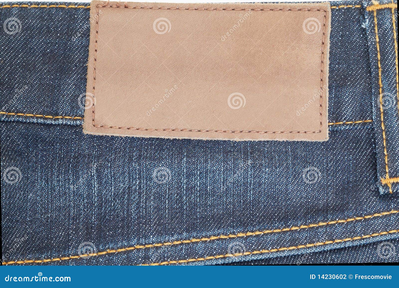 Jeans label stock photo. Image of blue, leather, concept - 14230602