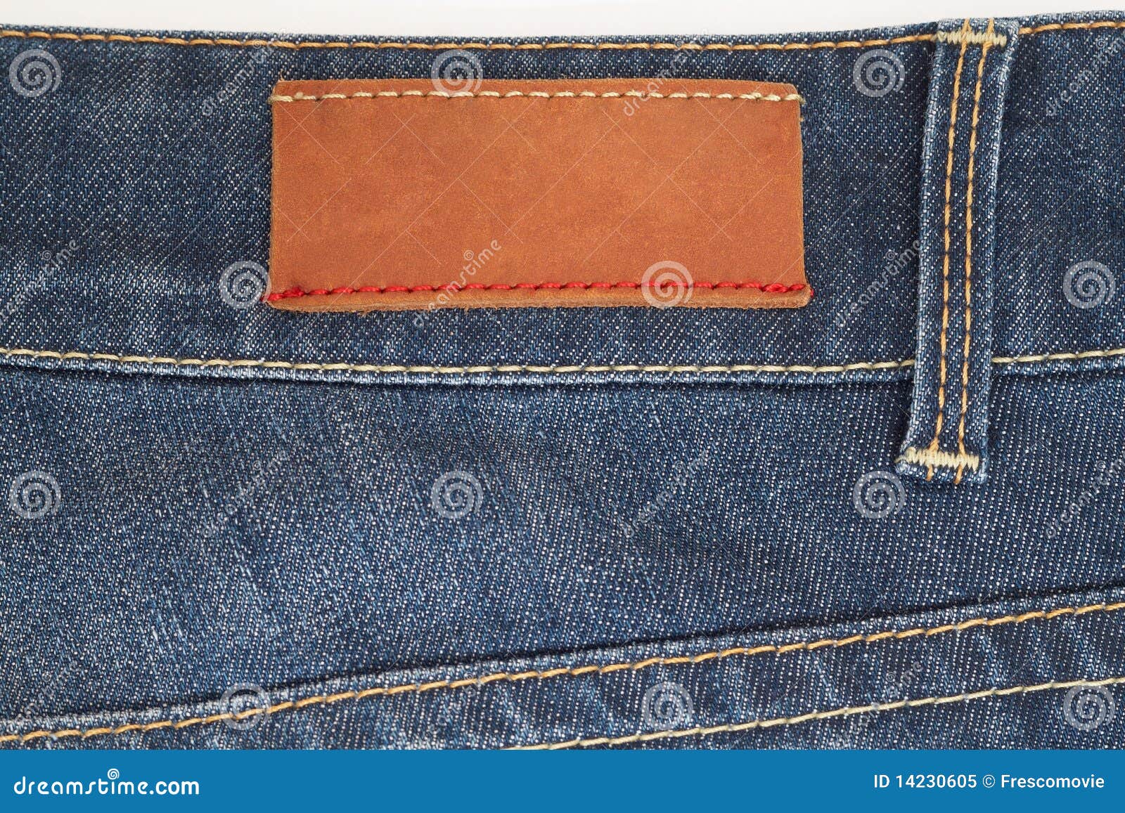 Jeans label stock image. Image of fiber, garment, blank - 14230605