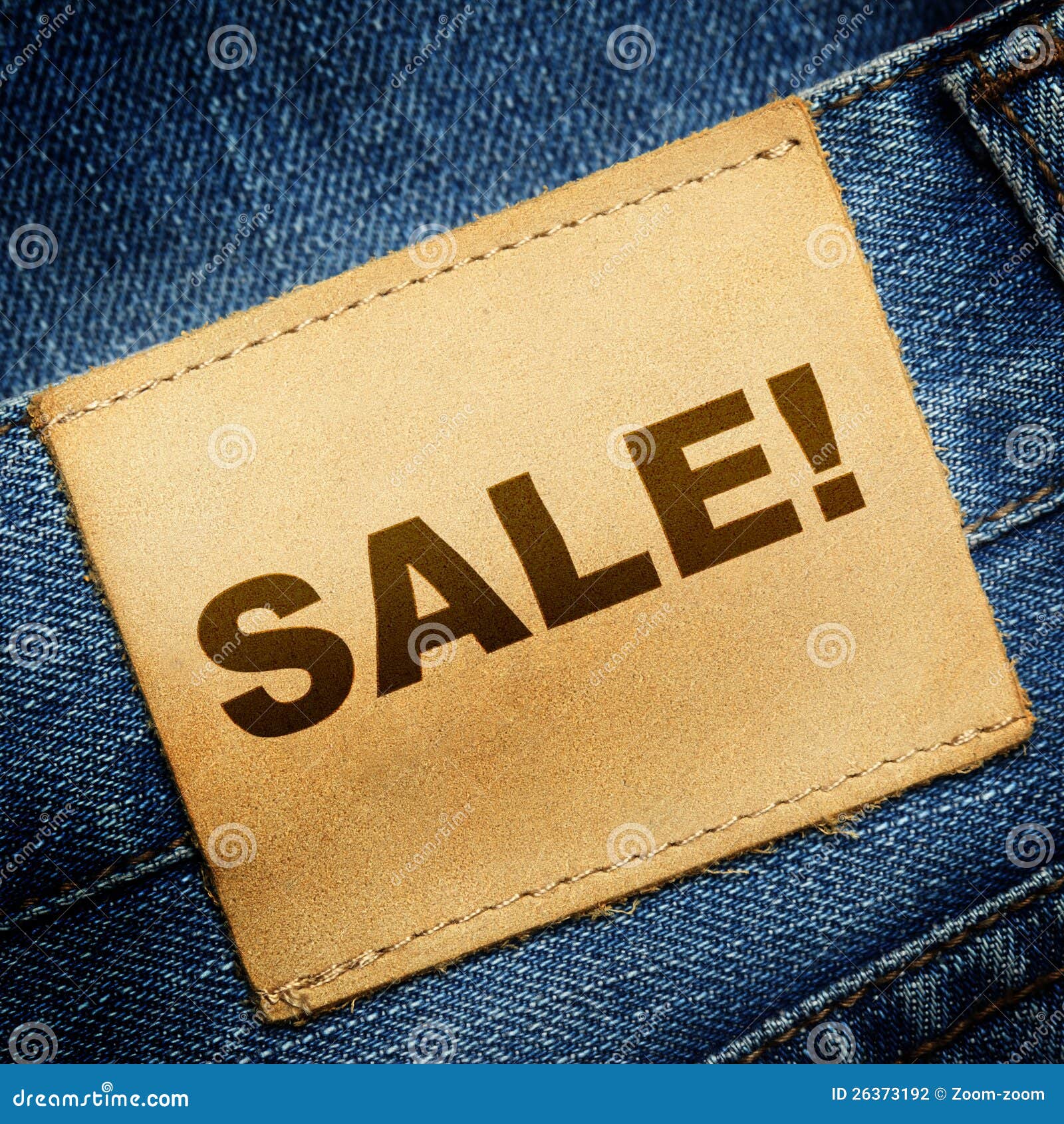 Jeans label SALE stock photo. Image of cloth, allowance - 26373192
