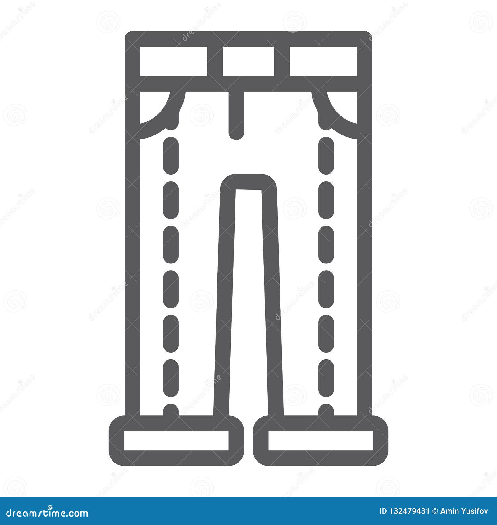 Jeans Line Icon, Clothing and Denim, Trousers Sign, Vector Graphics, a ...