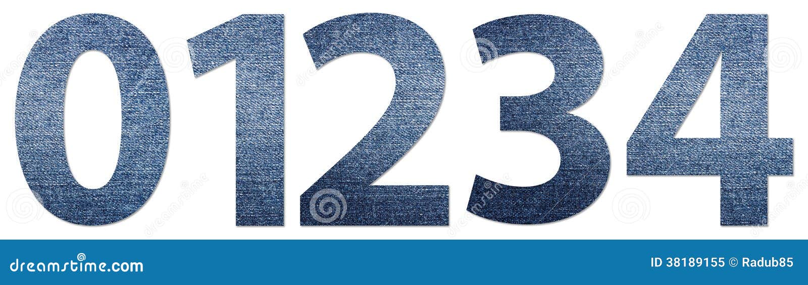 Jeans Numbers 0-4 stock illustration. Illustration of rough - 38189155