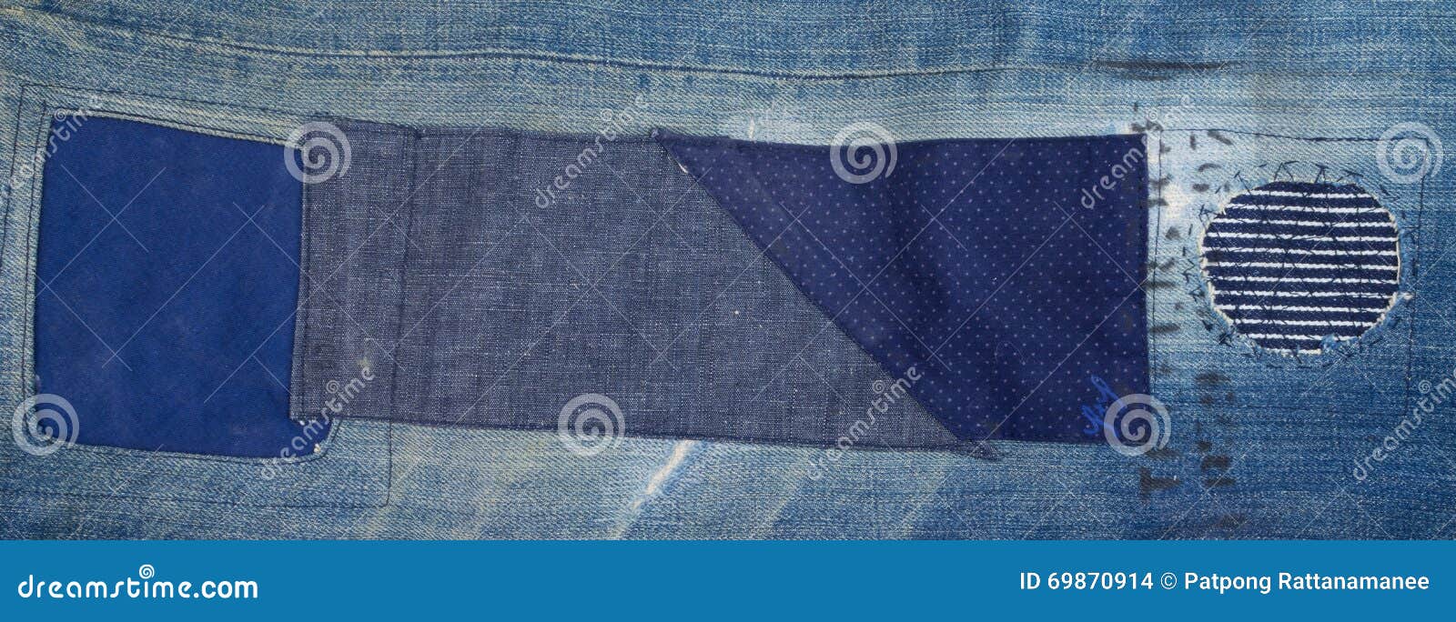 Jeans Patchwork Background , Denim Patchwork . Stock Photo - Image of ...