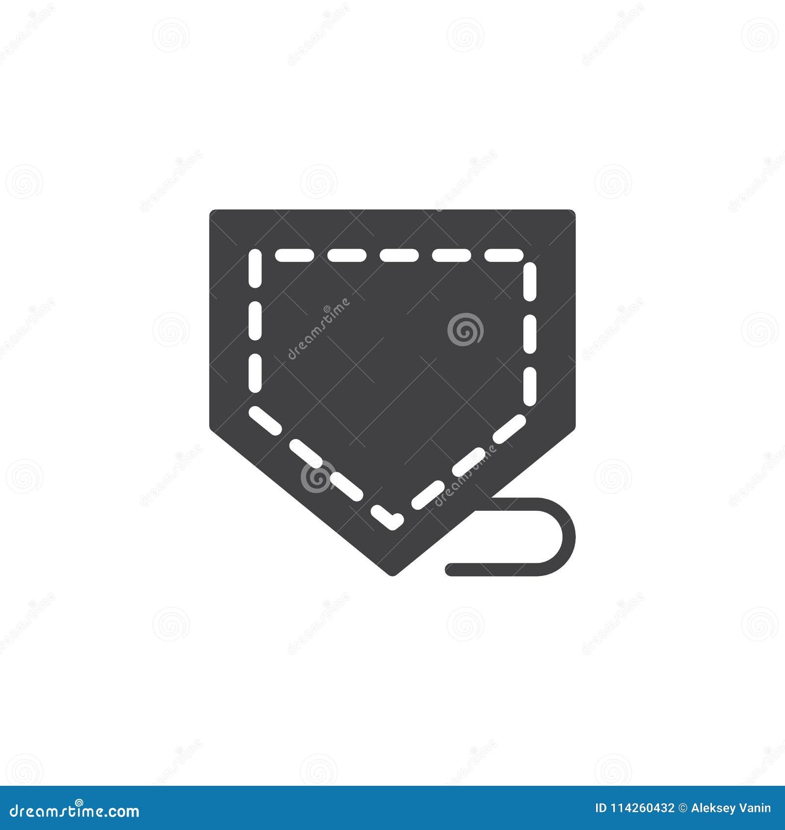 Jeans pocket vector icon stock vector. Illustration of single - 114260432