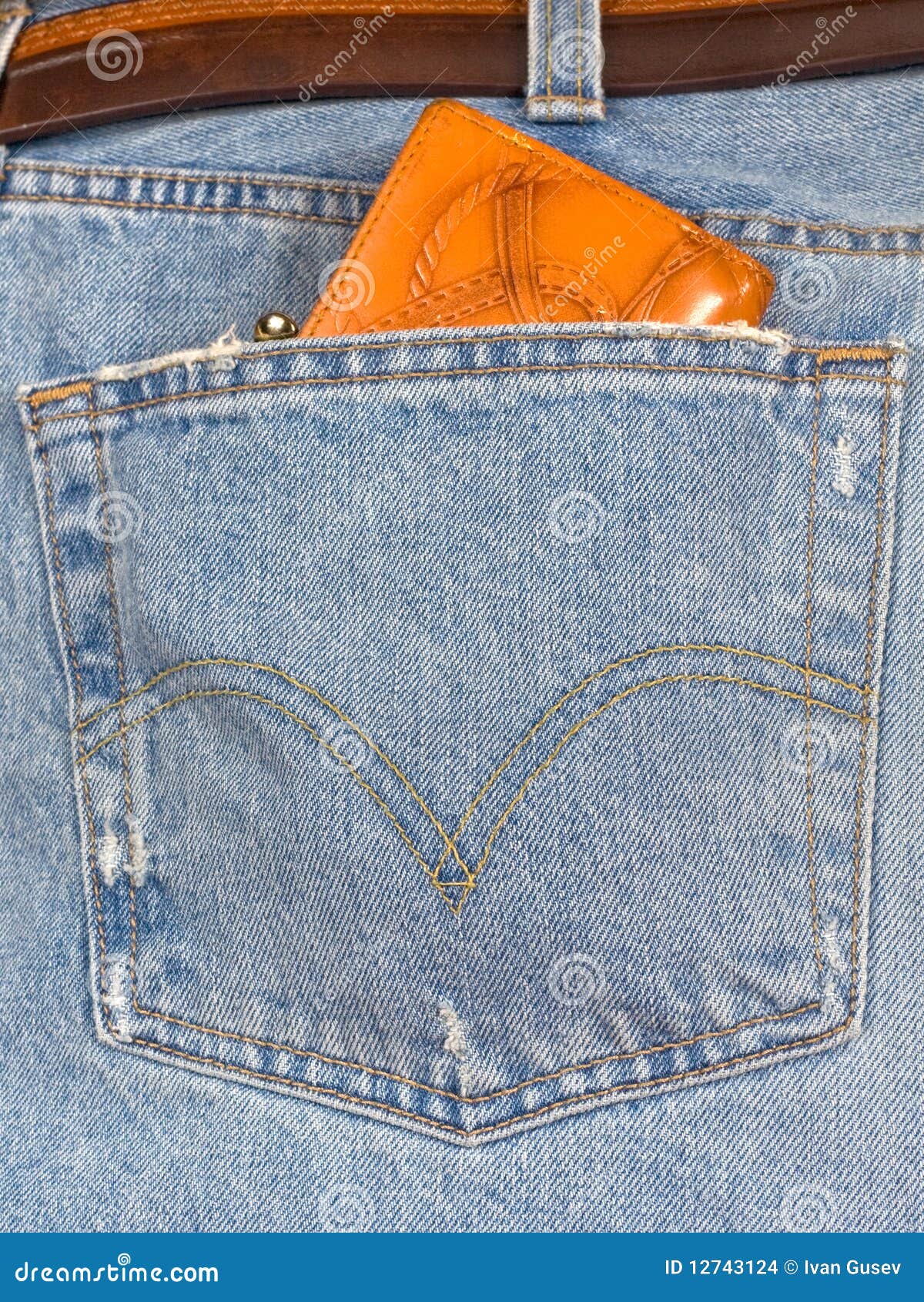 Jeans with a purse stock photo. Image of clap, back, jeans - 12743124