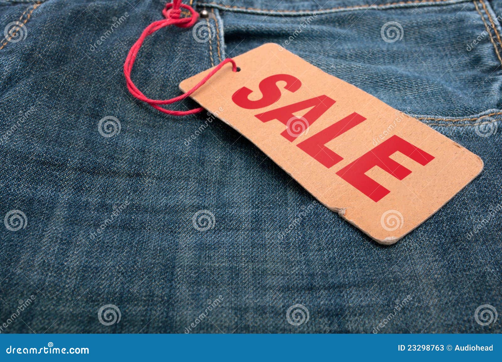 Jeans with Sale Tag stock image. Image of notice, mall - 23298763