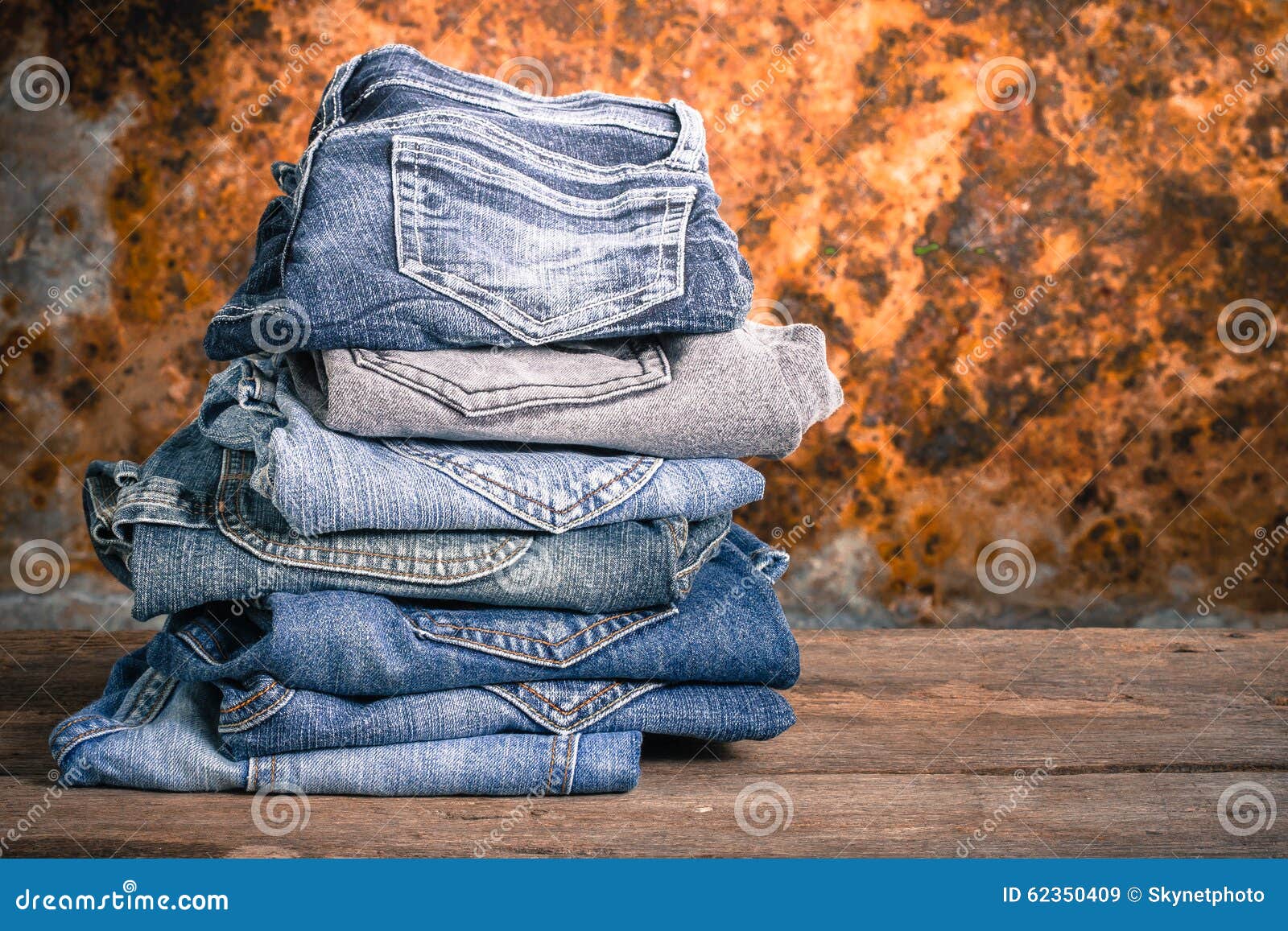 Jeans stack vintage stock image. Image of cotton, heap - 62350409