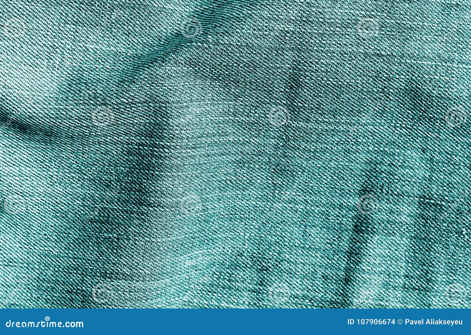 Jeans Textile Texture in Cyan Color. Stock Photo - Image of background ...