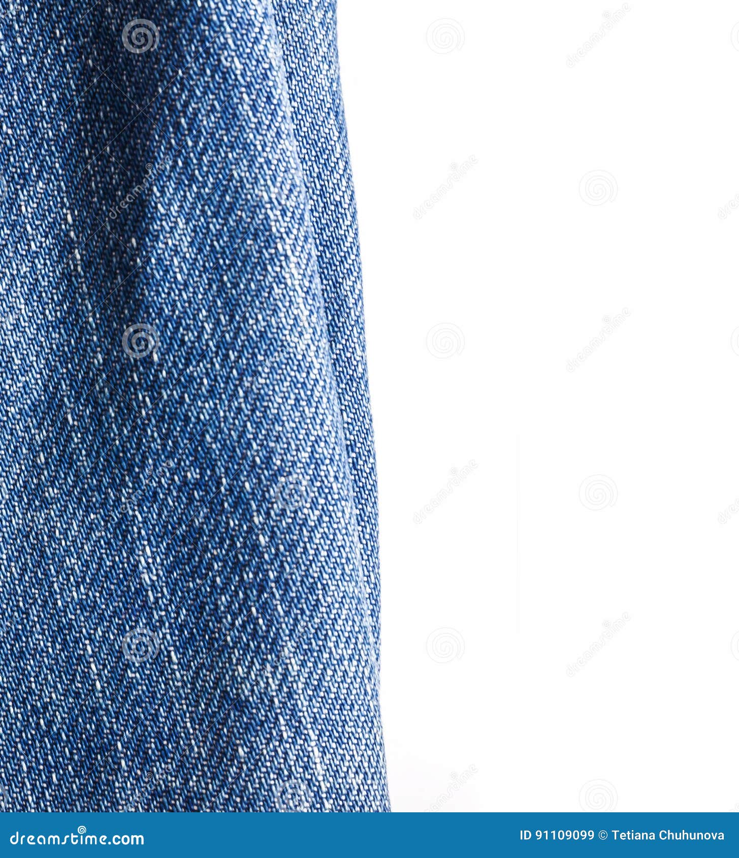 Jeans Texture Close-up, Isolated on White Background Stock Image ...