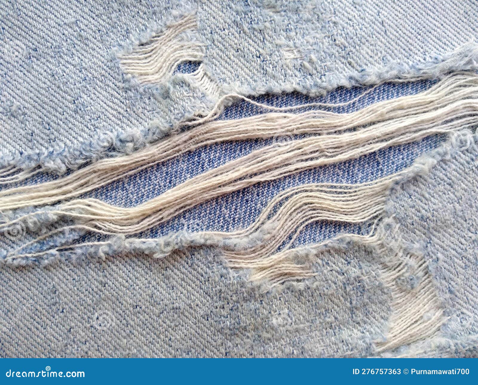 Jeans Torn Denim Texture. Ripped Destroyed Jeans Background Stock Image ...