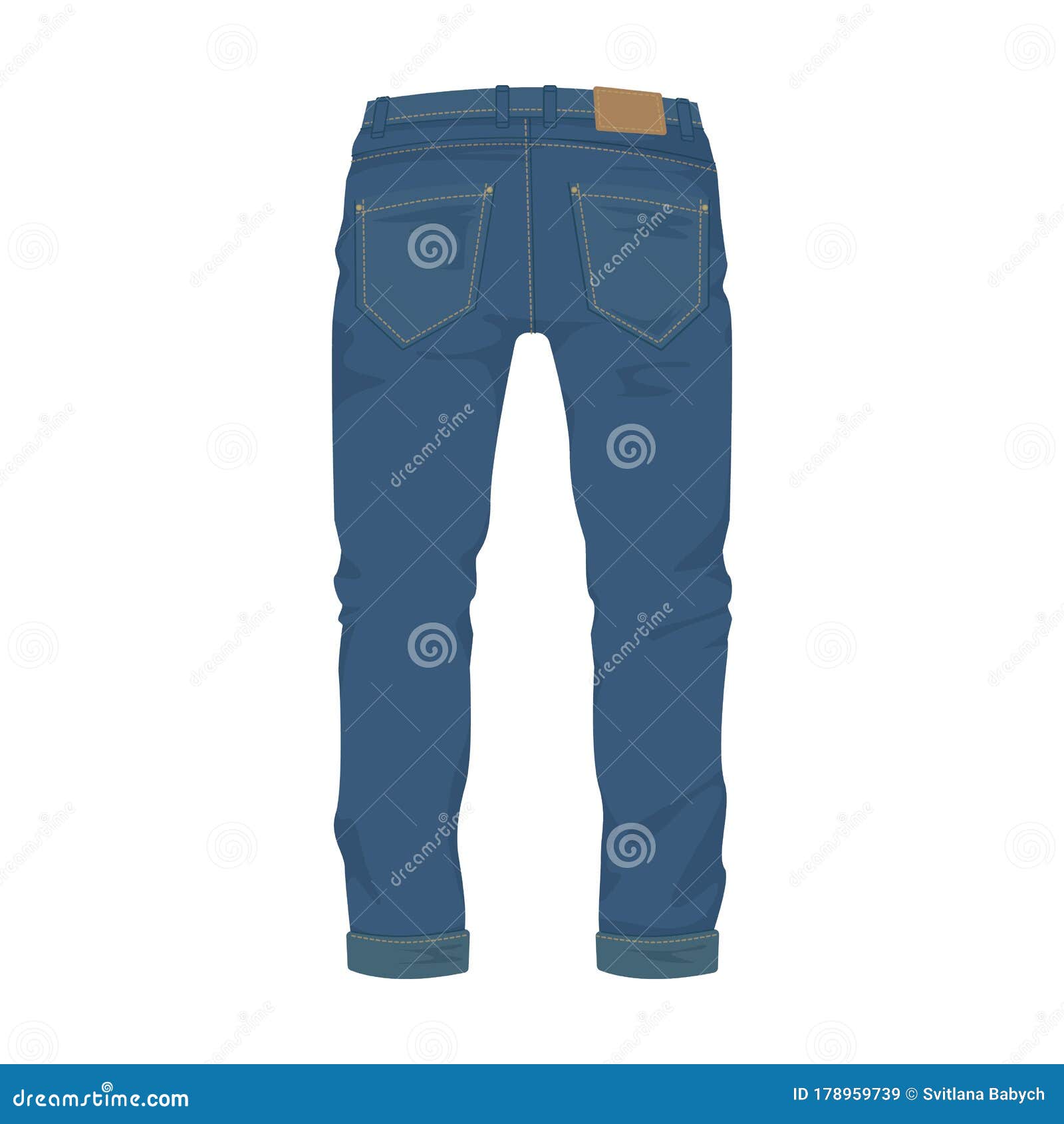 Jeans Vector Icon.Cartoon Vector Icon Isolated on White Background ...