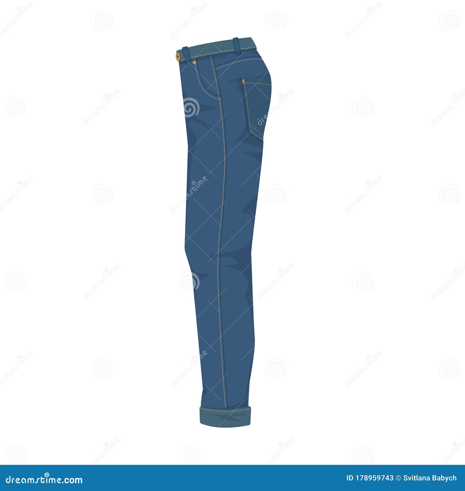 Jeans Vector Icon.Cartoon Vector Icon Isolated on White Background ...