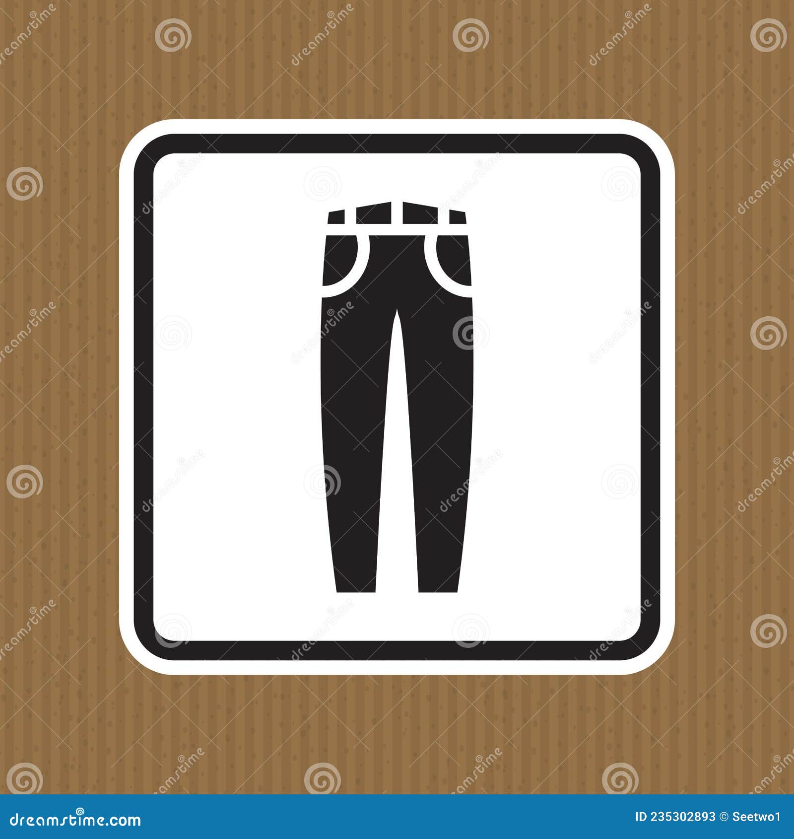 Jeans Vector Icon Isolated on White Background Stock Vector ...