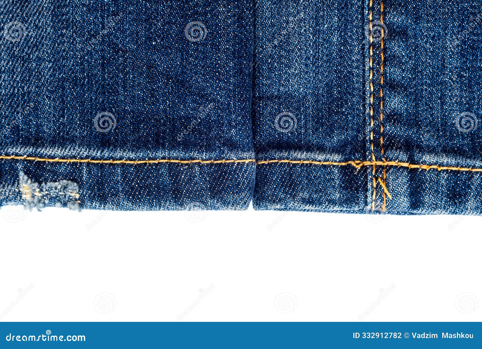 Jeans on a White Background Close-up. Isolate of a Part of Jeans Stock ...