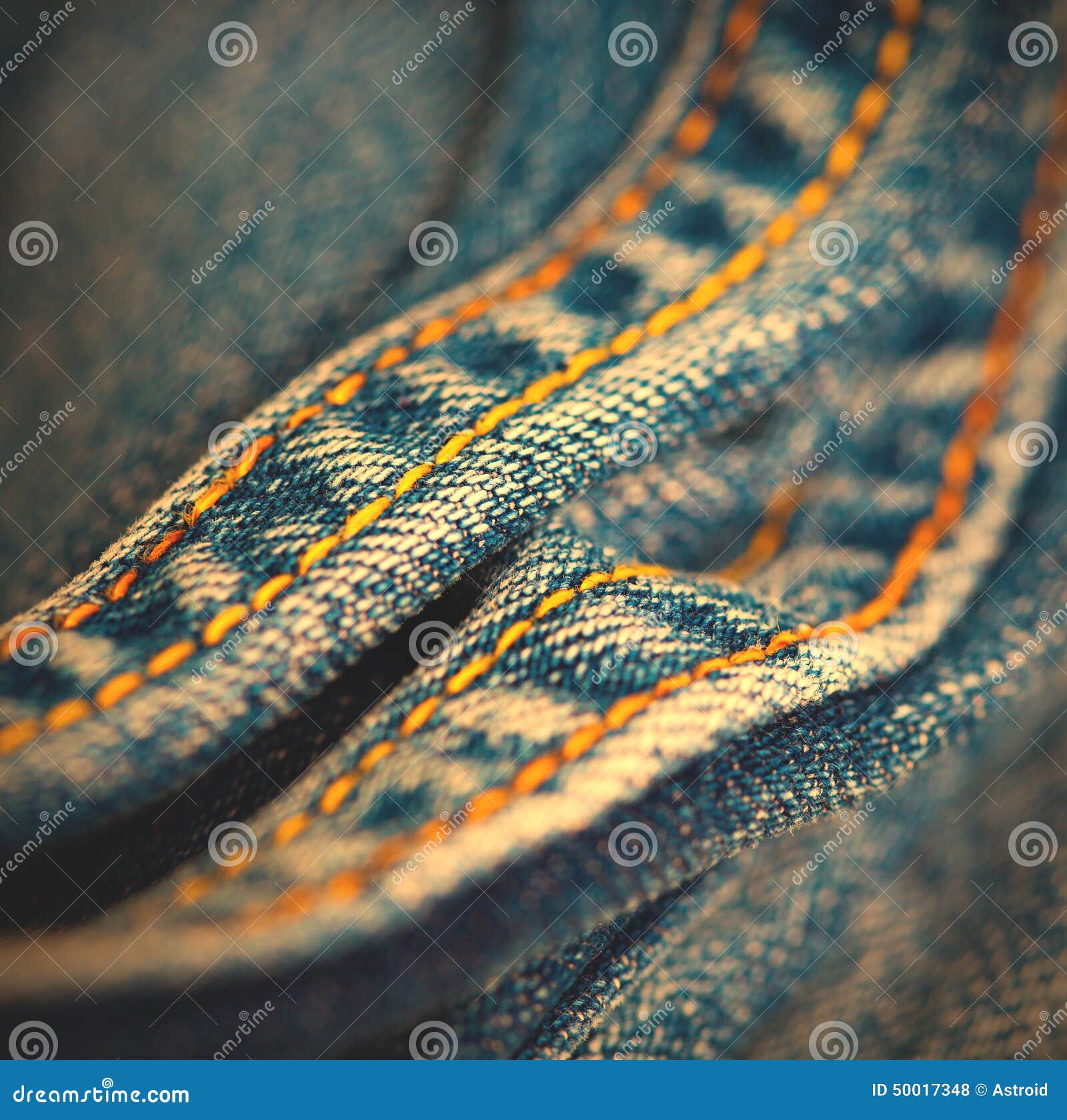 Jeans with Yellow Stitching Thread Stock Photo - Image of fiber, cotton ...