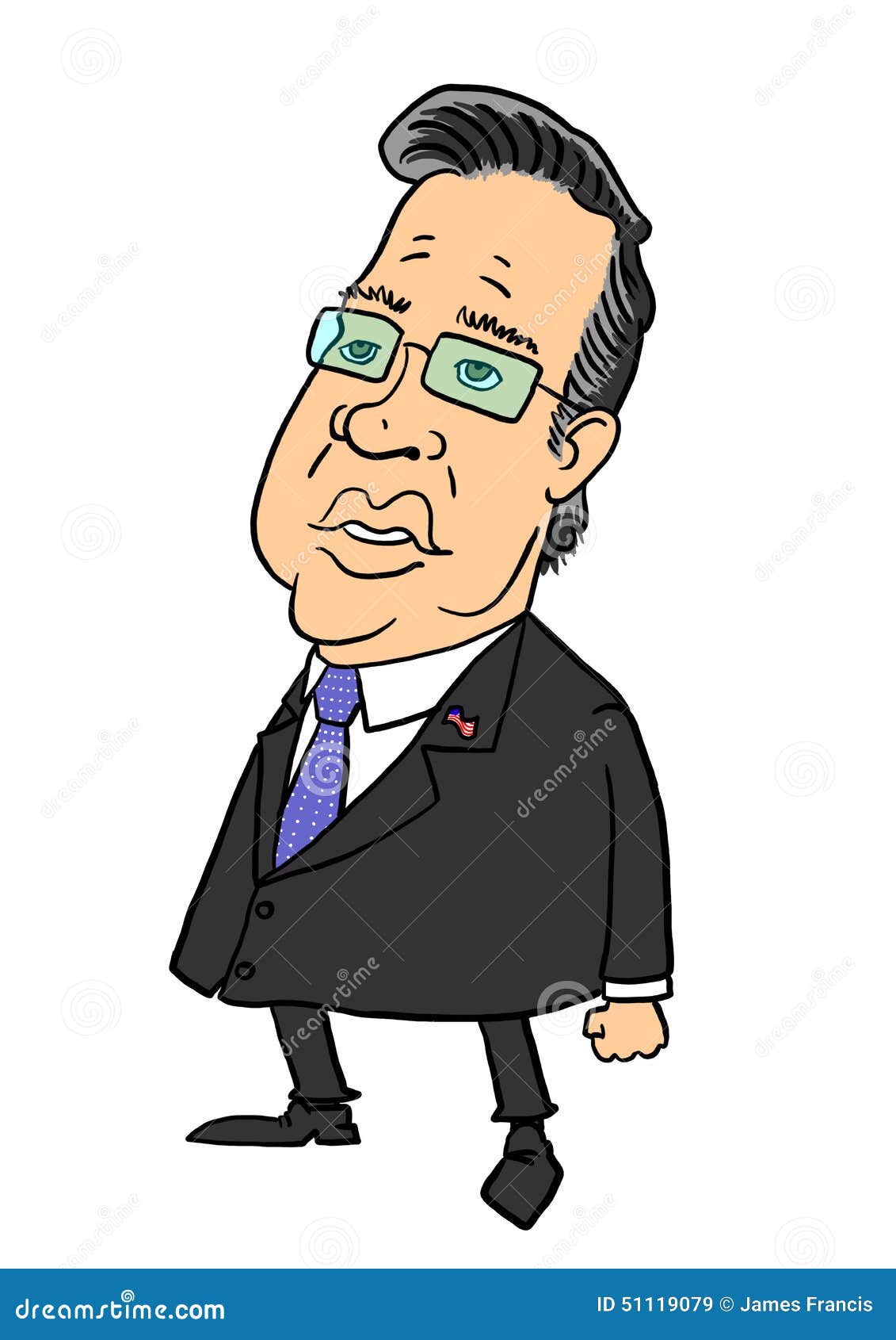 Jeb Bush caricature editorial stock image. Illustration of comic - 51119079