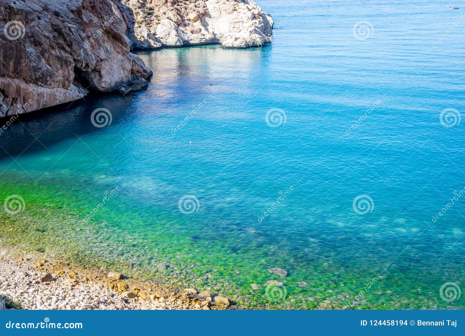 Jebha Island and Waves and Rocks Stock Photo - Image of birds, nador ...