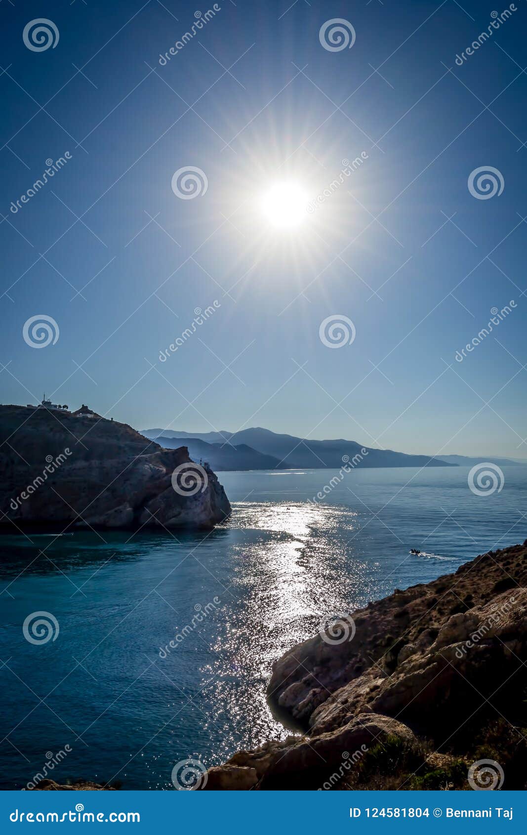 Jebha Island and Waves and Rocks Stock Photo - Image of resort, houcima ...