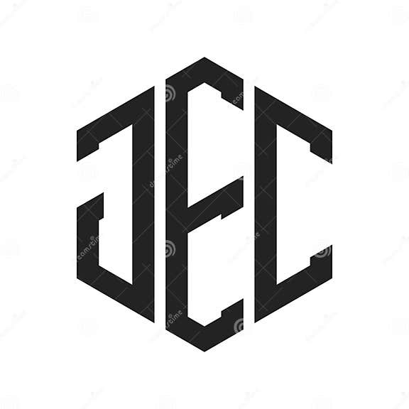 JEC Logo Design. Initial Letter JEC Monogram Logo Using Hexagon Shape ...