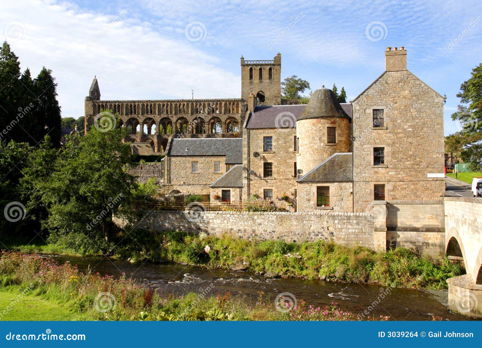 Jedburgh Abbey stock photo. Image of kelso, scotland, river - 3039264