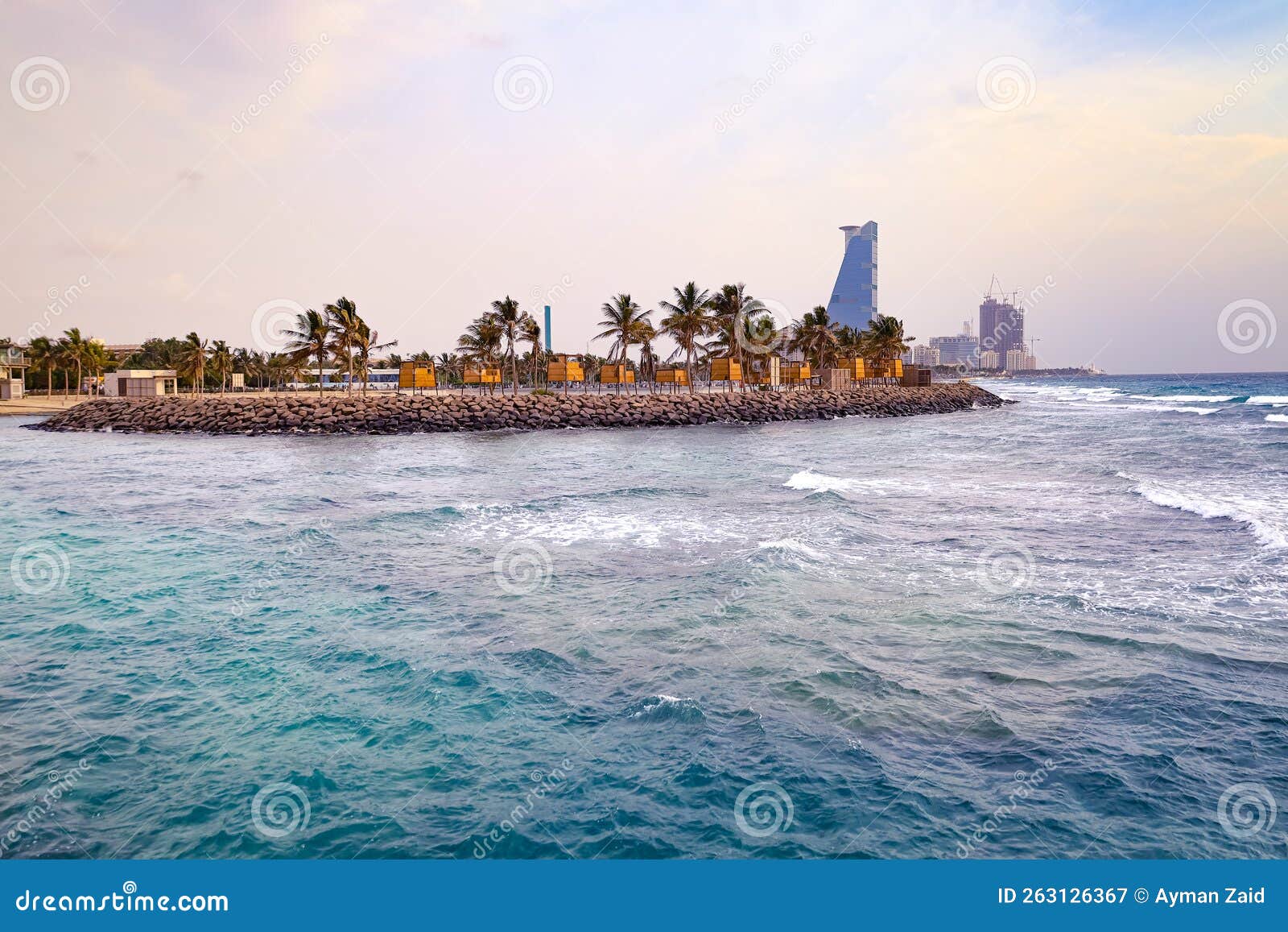 Jeddah Beach Saudi Arabia - Sunset Red Sea Corniche , Waterfront Stock ...