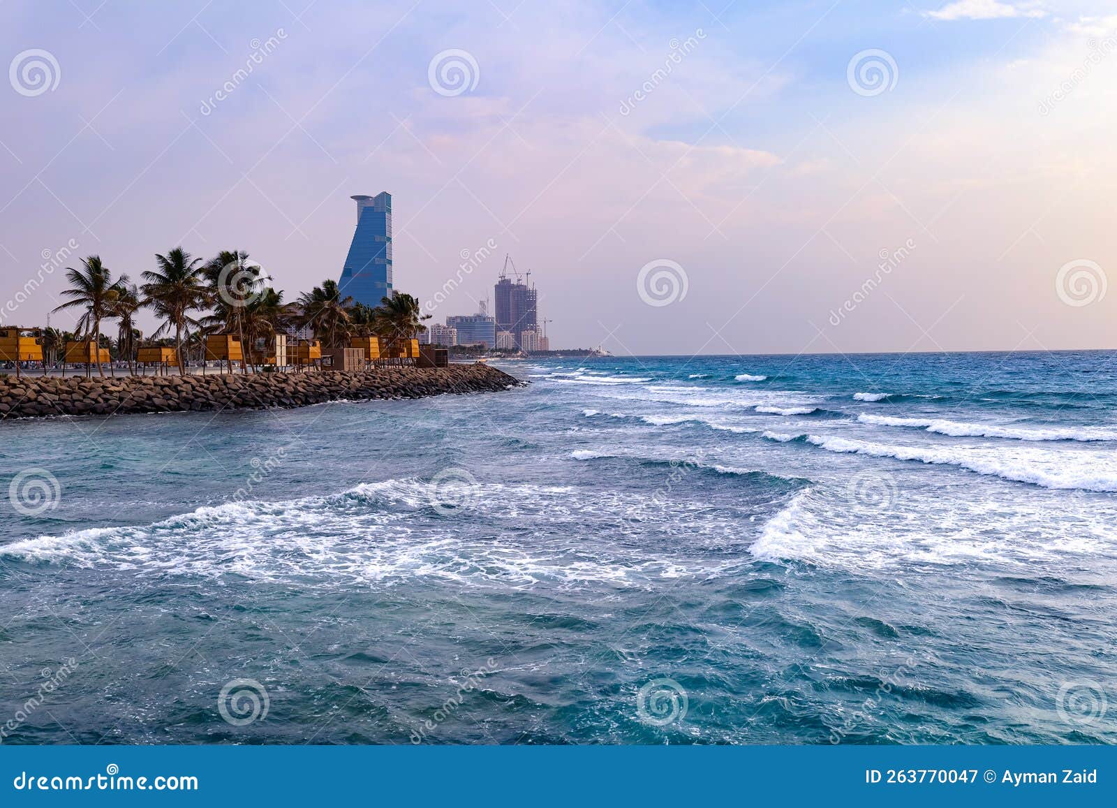Jeddah Beach Saudi Arabia - Sunset Red Sea Corniche , Waterfront Stock ...