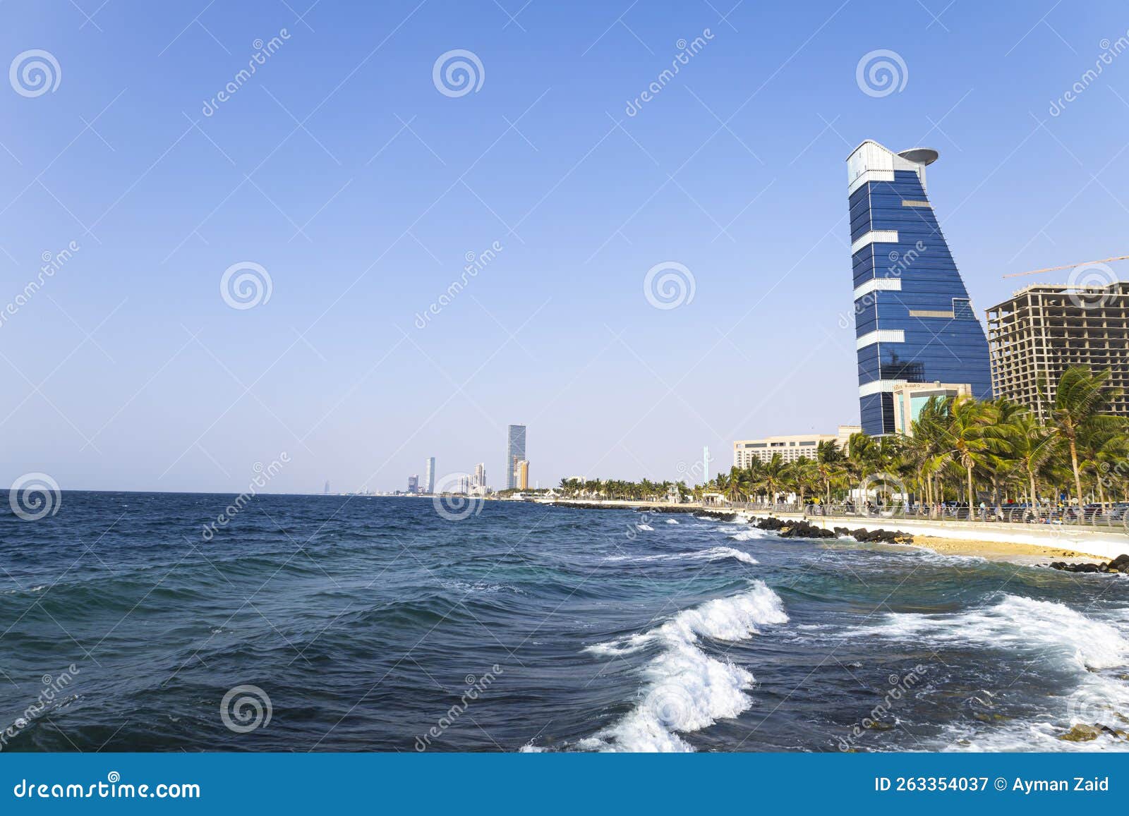 Jeddah Beach Saudi Arabia - Sunset Red Sea Corniche , Waterfront Stock ...