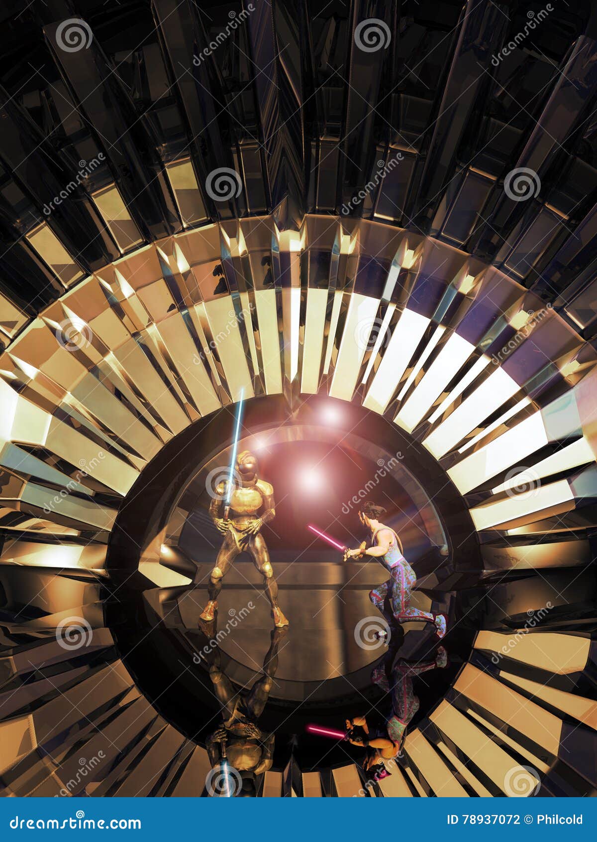 Laser Set For Jedi Knights. Futuristic Light Saber Sword Weapon Cartoon ...