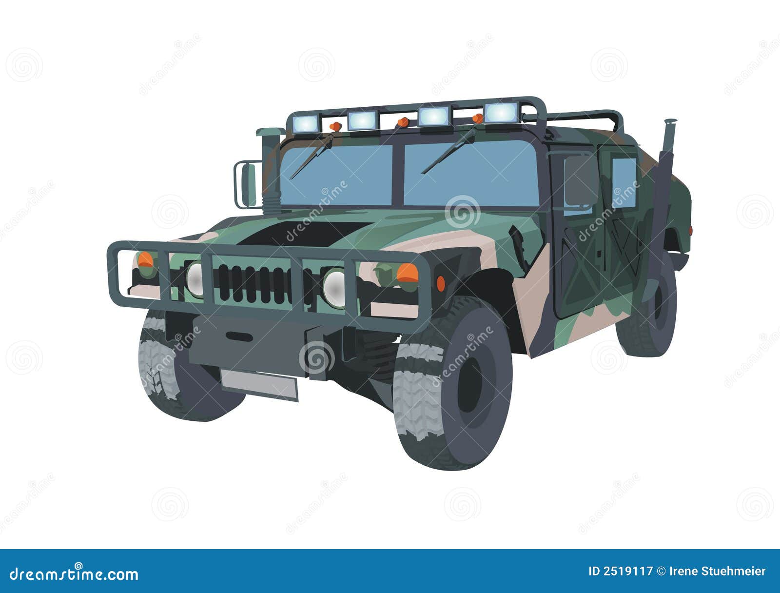 Hummer War Jeep Royalty-Free Cartoon | CartoonDealer.com #8725898
