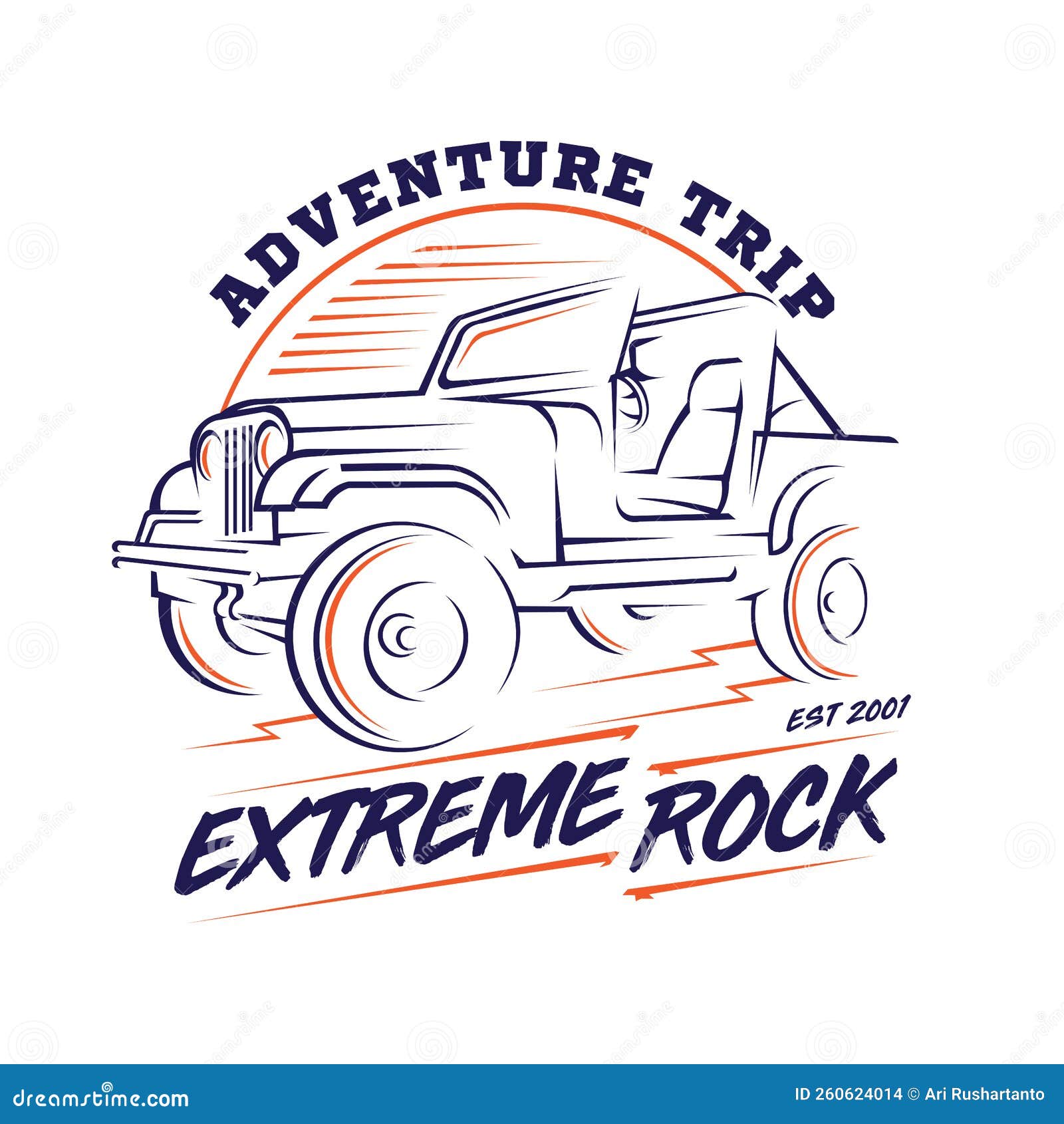 Off Road Vehicle in Vector Illustration Logo Design Stock Vector ...