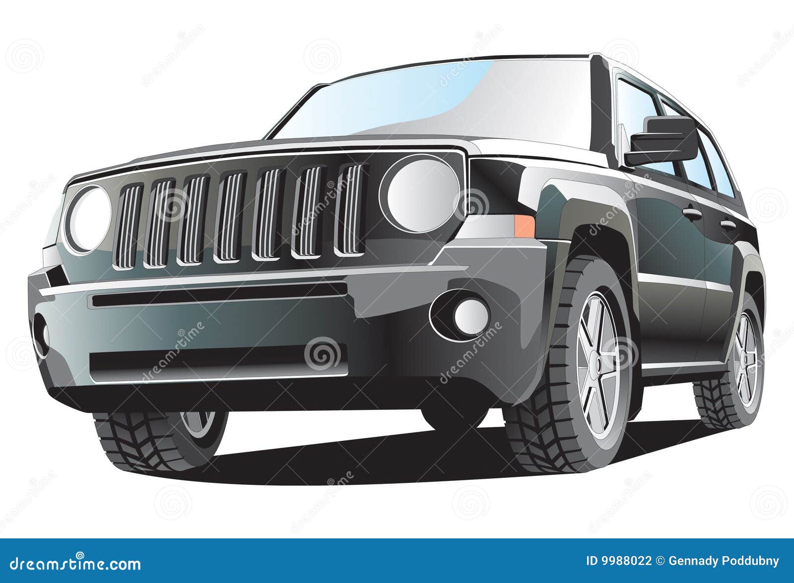 Jeep stock vector. Illustration of road, driving, vehicle - 9988022