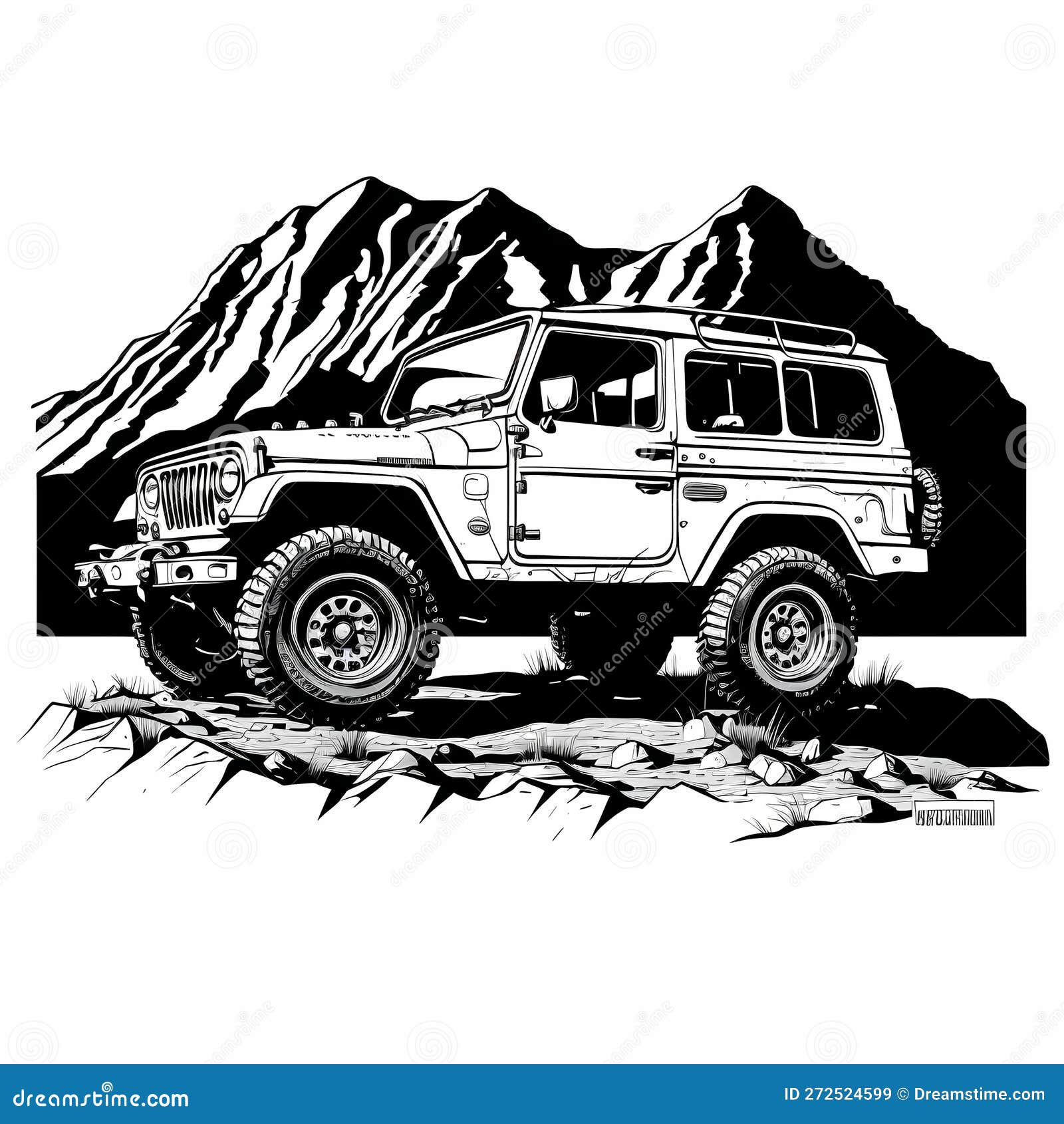 Jeep Rubicon Willys Vector Art Royalty-Free Stock Photo | CartoonDealer ...