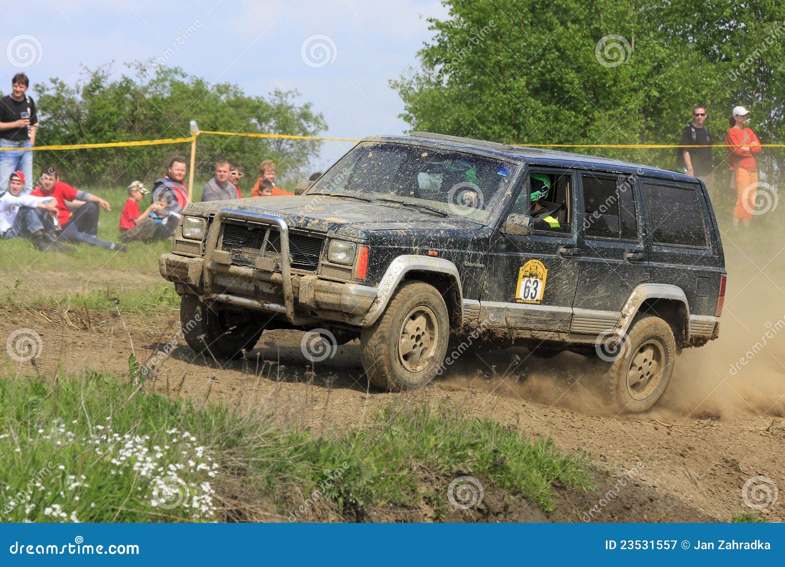 Jeep Cherokee in an Offroad Race Editorial Photography - Image of ...