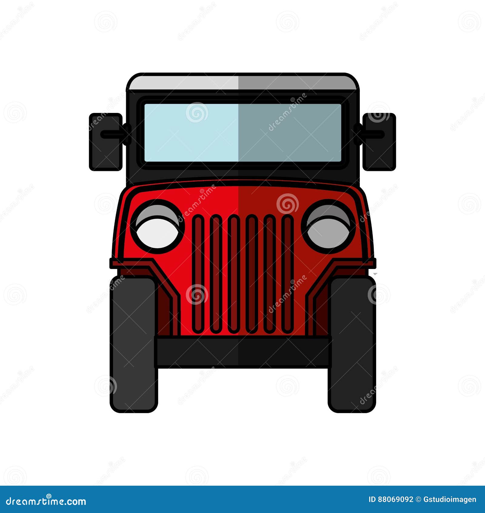 Jeep colombian car vehicle stock vector. Illustration of america - 88069092