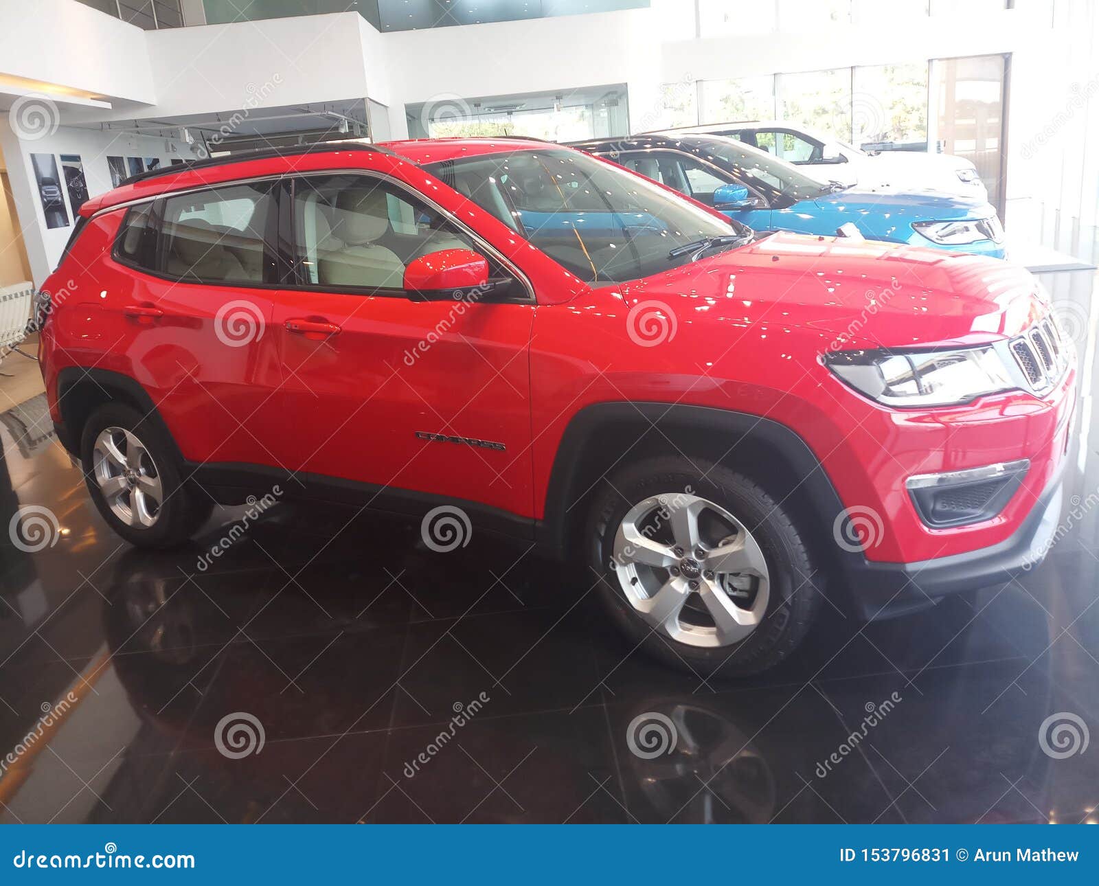 Jeep Compass Exotica Red Colour Side Profile Editorial Photo - Image of ...