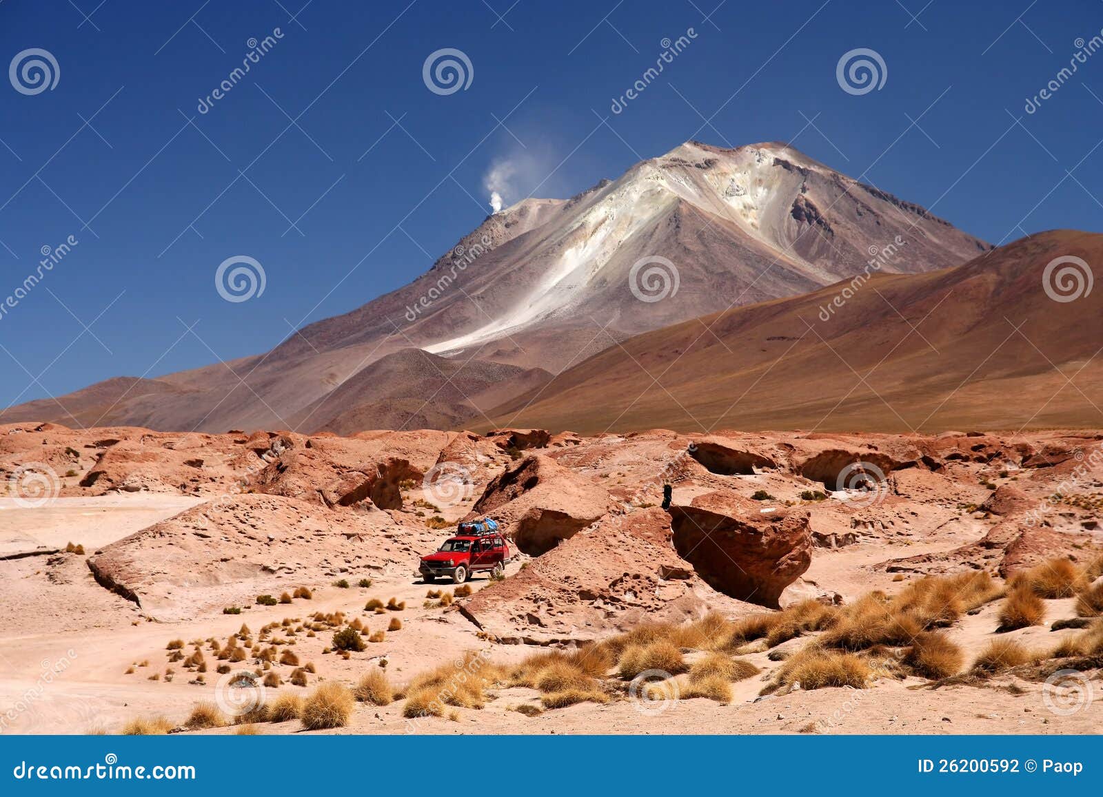 Jeep Exploration of Altiplano Stock Photo - Image of bolivia, desert ...